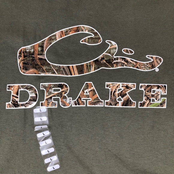 Drake Waterfowl | Shirts | Drake Waterfowl Green Tee With Camouflage ...